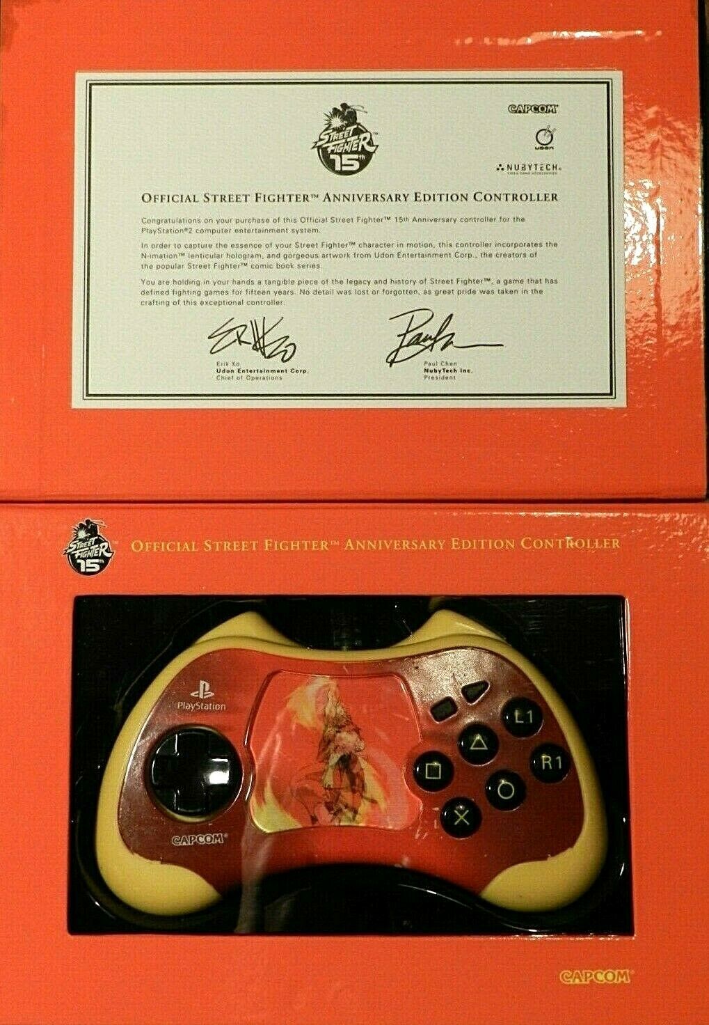 Street Fighter 15th Anniversary Controller Ken (CIB) (PS2) | Hidden Gem ...